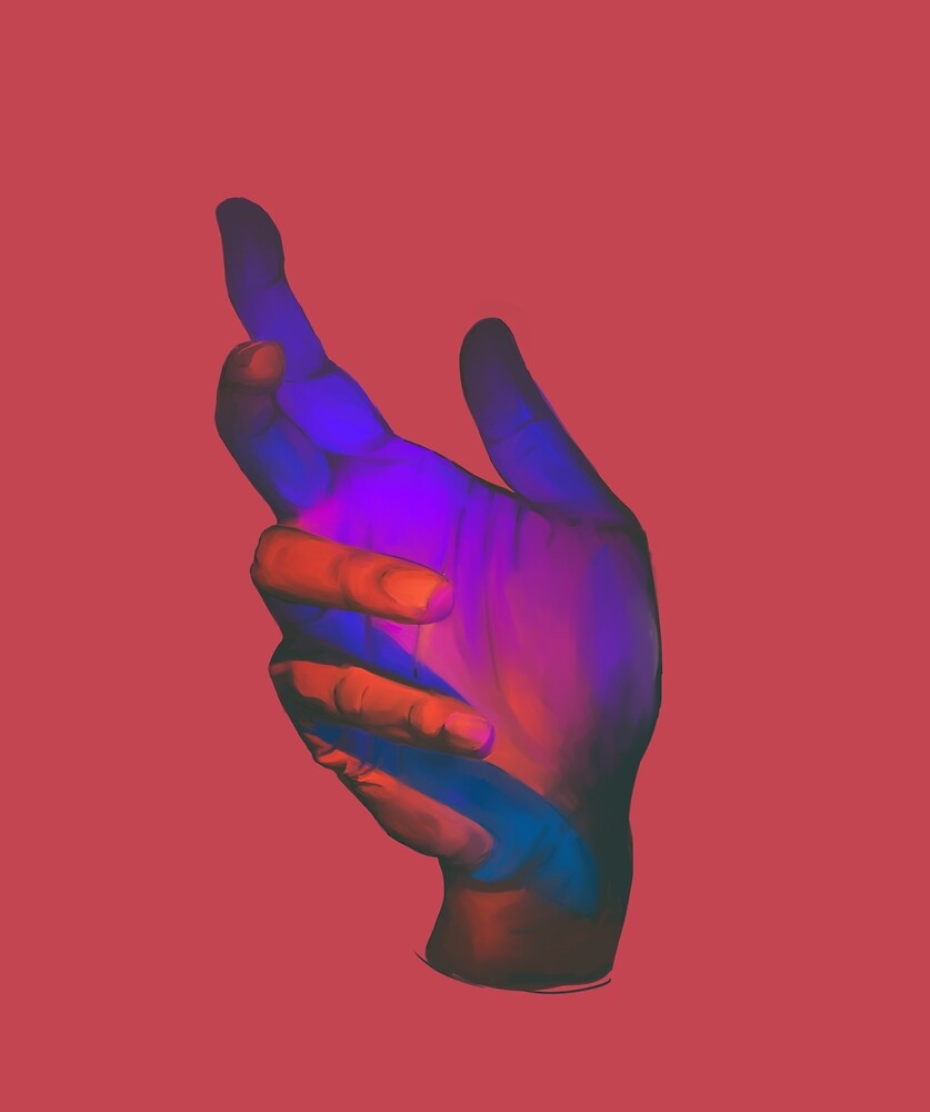 "neon hand" by kitkath22 | Redbubble