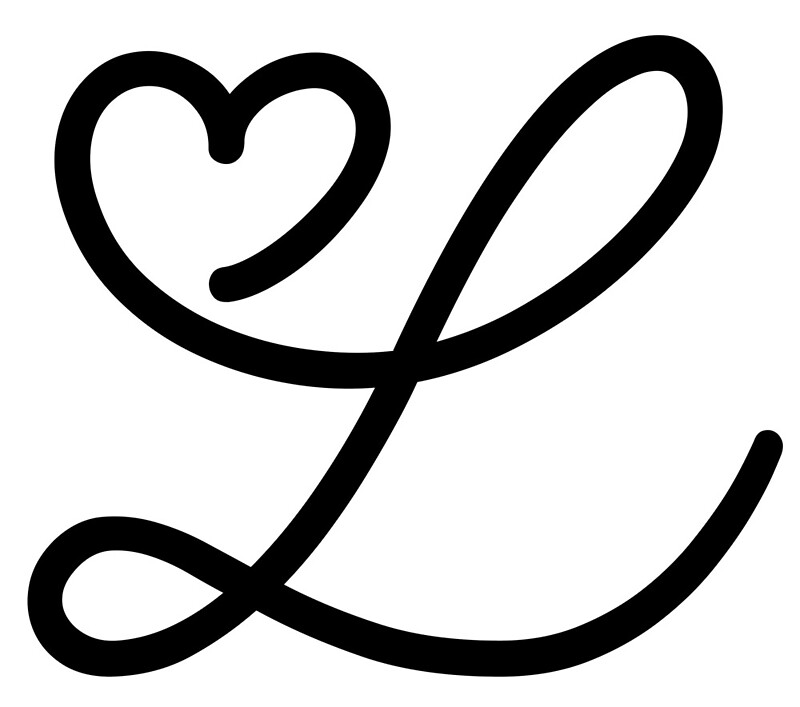 "Love-Heart Letter L" by emily gaskin | Redbubble