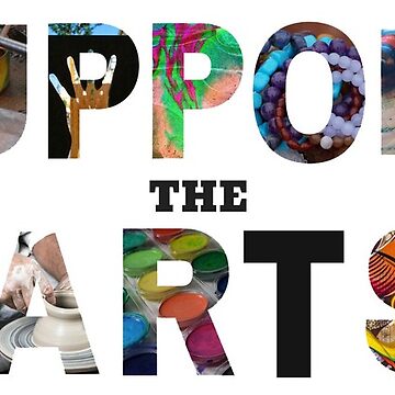 "Support the arts" Sticker for Sale by RossDillon | Redbubble
