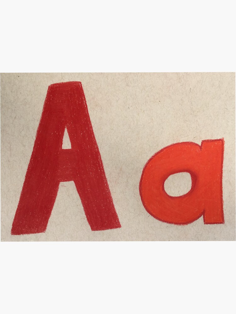 "The Letter Aa Alphabet Series" Sticker by Teestoolbox | Redbubble