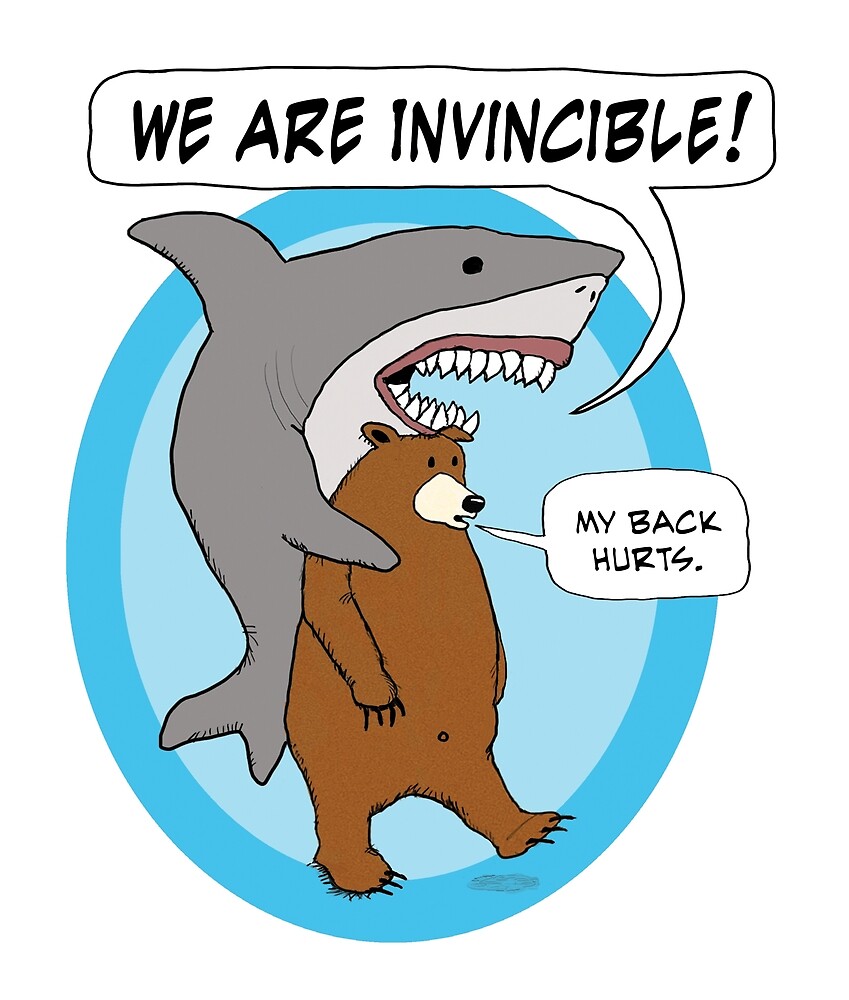 "Shark and Bear Are Almost Invincible" by capscratch | Redbubble