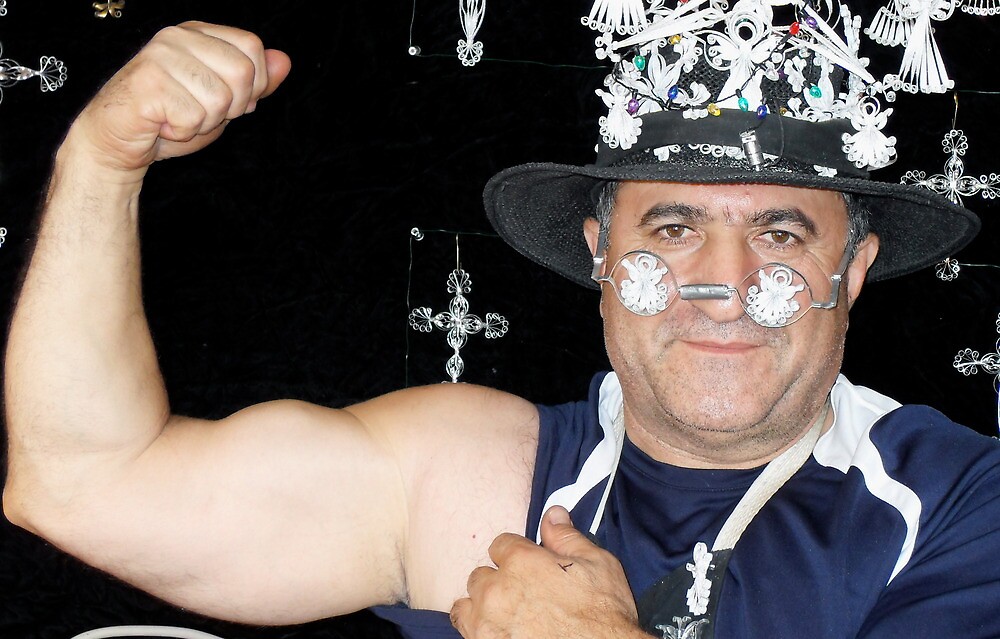 "Strong Muscle Metal Man at Minnesota State Fair" by Clubohara | Redbubble
