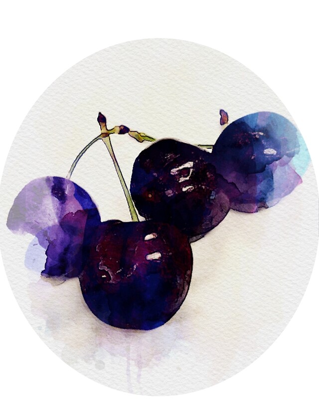 "Blue Cherry" by HopeJY | Redbubble