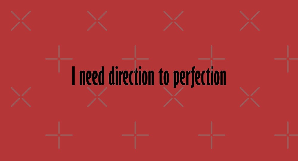 "I need direction to perfection" by Zos Design | Redbubble