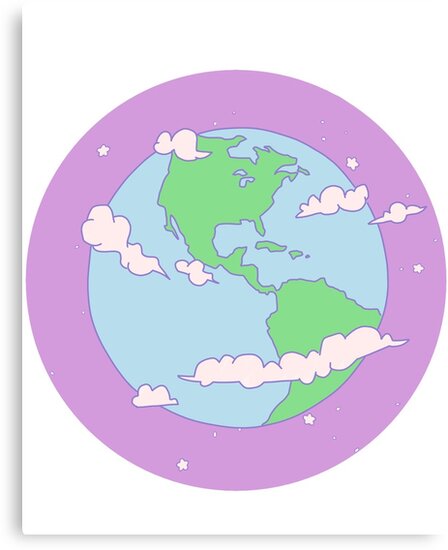 "Pastel Earth Sticker" Canvas Print by Sophisoap | Redbubble