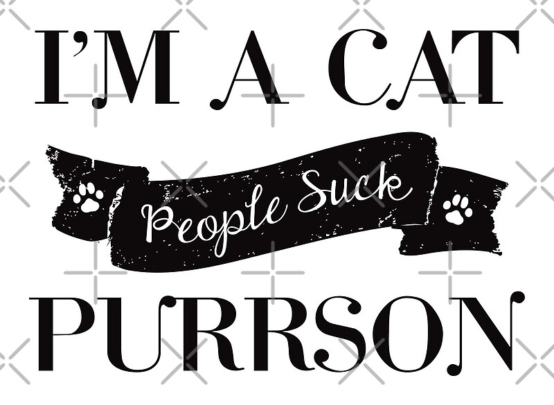 "Cat Purrson" by CoyGraphics | Redbubble