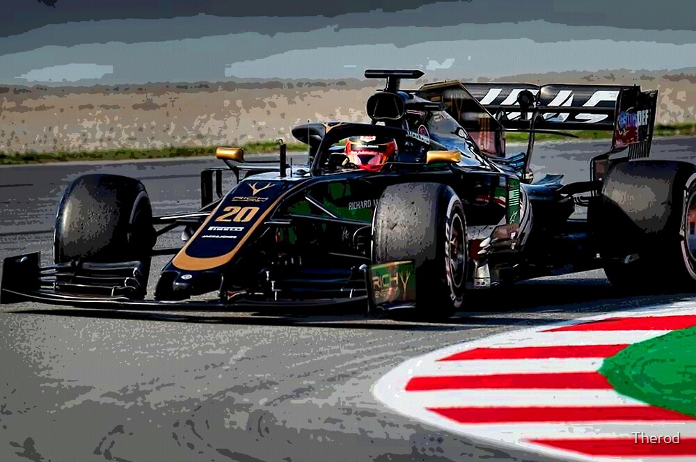 "Kevin Magnussen in his 2019 Formula 1 car" by Therod | Redbubble