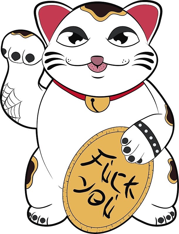"Maneki-Neko Cat" by Javo Designs | Redbubble