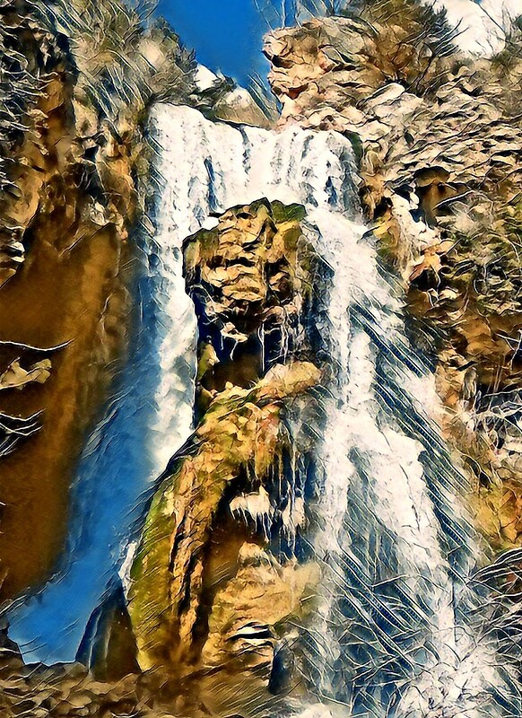 "Beautifull land with waterfall" by Phillicius | Redbubble