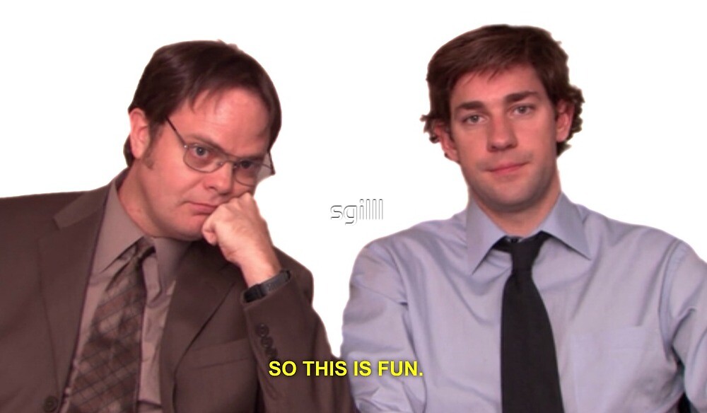 "Jim halpert with Dwight Schrute" by sgilll | Redbubble