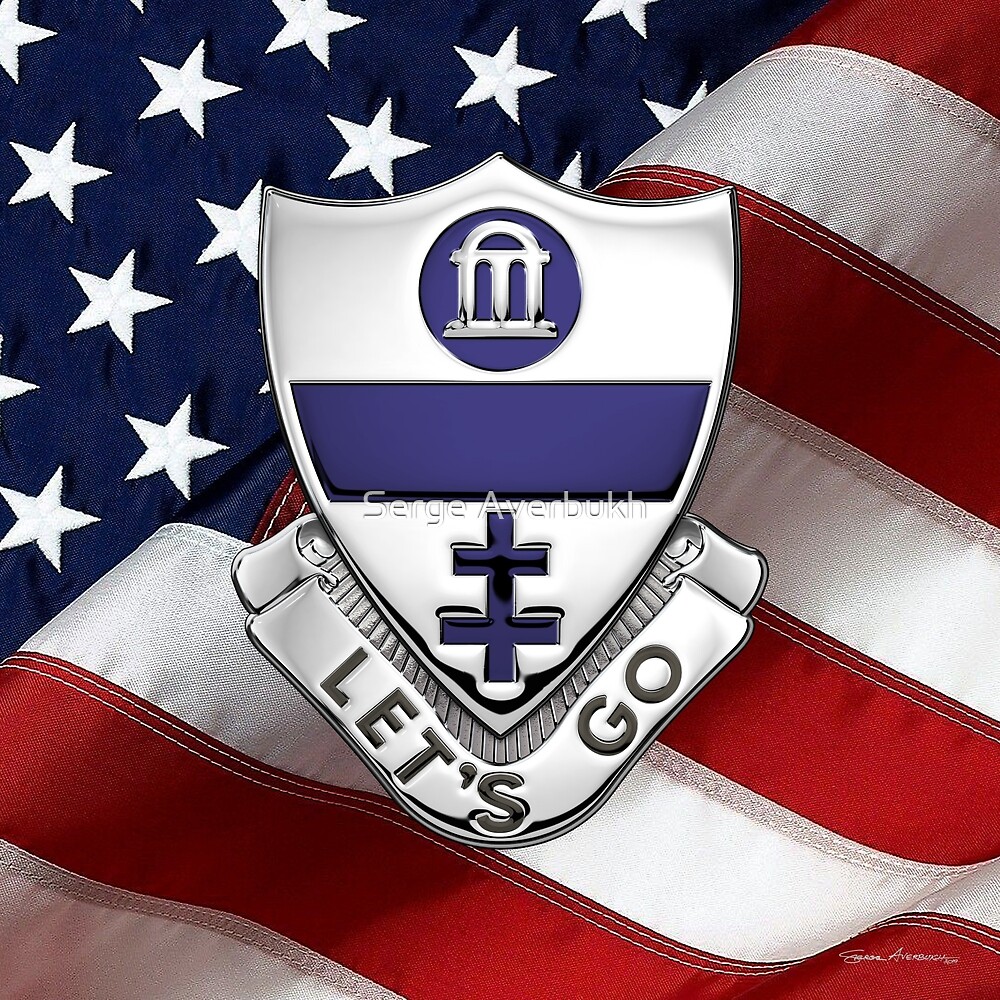 "325th Airborne Infantry Regiment - 325th AIR Unit Insignia over Flag ...