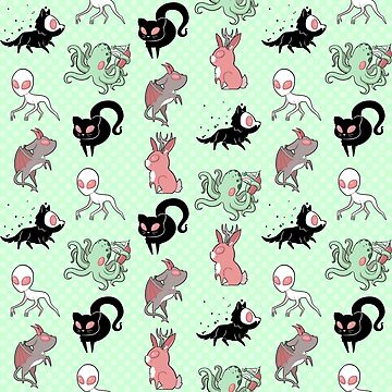 "Pastel Cryptids (Green)" Sticker for Sale by daisydandy | Redbubble