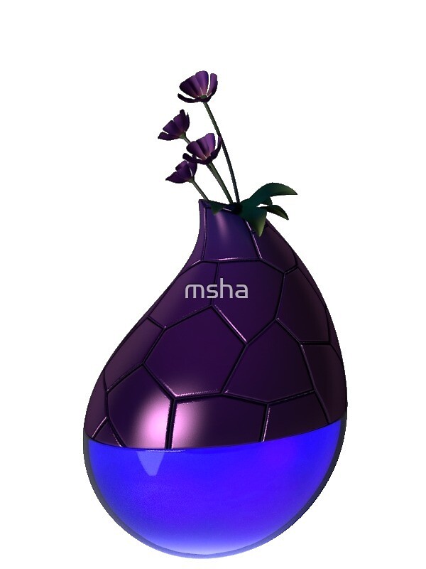 "LED flower pot v1 (mosaic top) sticker" by msha | Redbubble