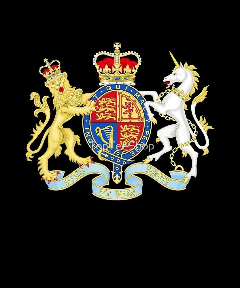 "Elizabeth II Royal Coat of Arms Emblem" by TopTeeShop | Redbubble