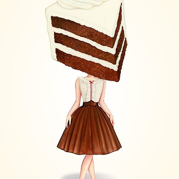 "Cake Head Pin-Up : Chocolate Cherry" Sticker for Sale by Kelly ...