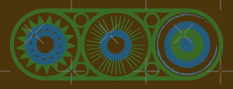 "funky vintage-style triptych design" by BeyondGraphic | Redbubble