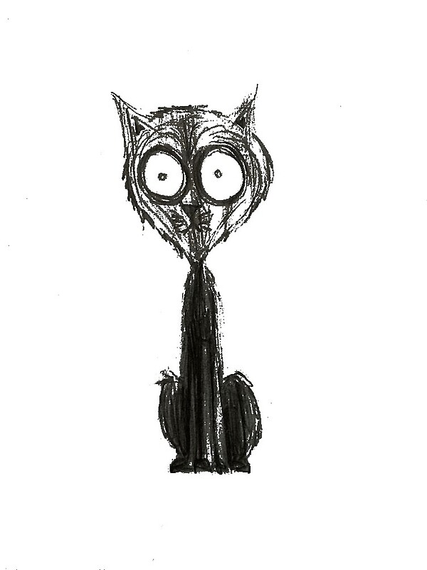 "Tim Burton Style Cat" by thewaysslay | Redbubble