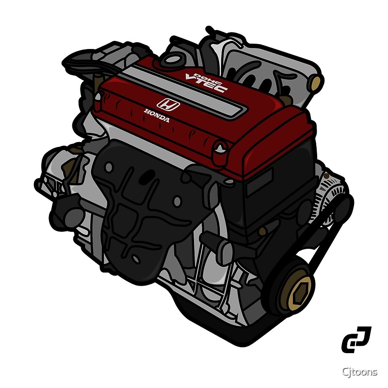 "cjtoons - b16a2 engine" by Cjtoons | Redbubble