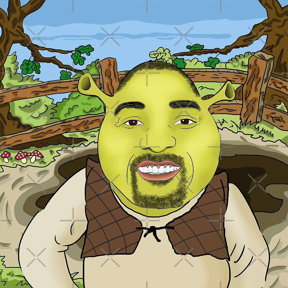 "Will Smith is Shrek Meme" by Barnyardy | Redbubble