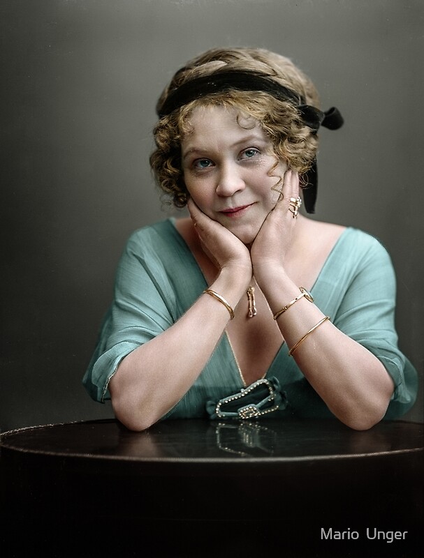 "Svea Textorius, Swedish actor and singer, 1910" by Mario Unger | Redbubble