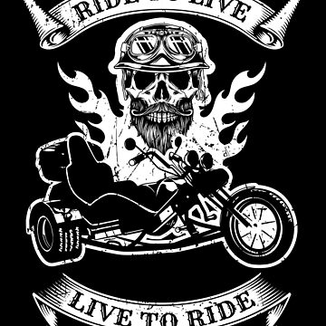 "Retro Triker Trike Motorcycle Ride To Live Motor Trikes Gift Patch ...