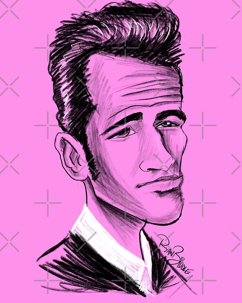 "Luke Perry Art" by Ryan Biddle | Redbubble