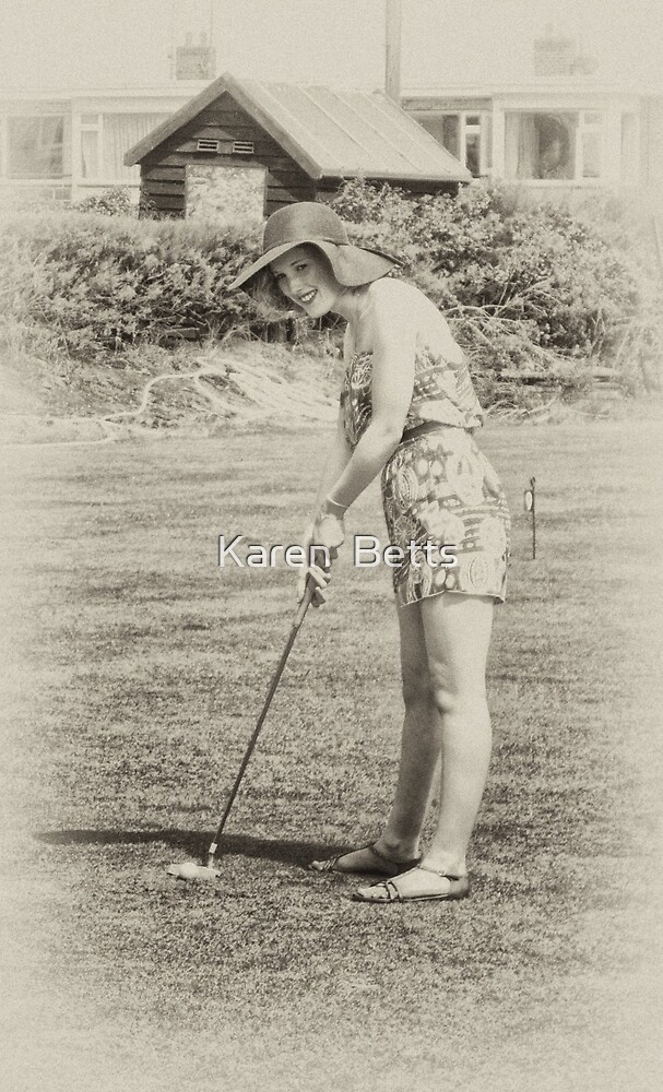 "Grace playing golf" by Karen Betts | Redbubble