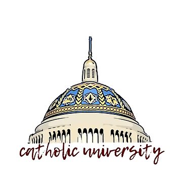 "Catholic U" Sticker for Sale by No Little Things | Redbubble