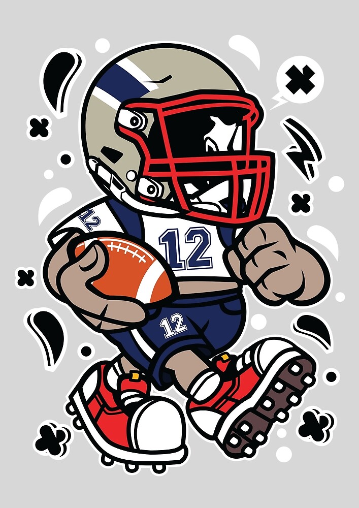 "Football - Gridiron greatest quarterback cartoon character - Funny T ...