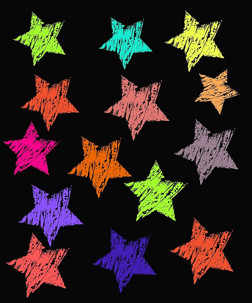 "Colorful Stars" by FluffyTheDude | Redbubble