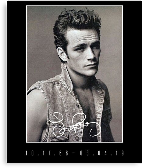 "LUKE PERRY RIP TRIBUTE" Canvas Print by charmingthreads | Redbubble