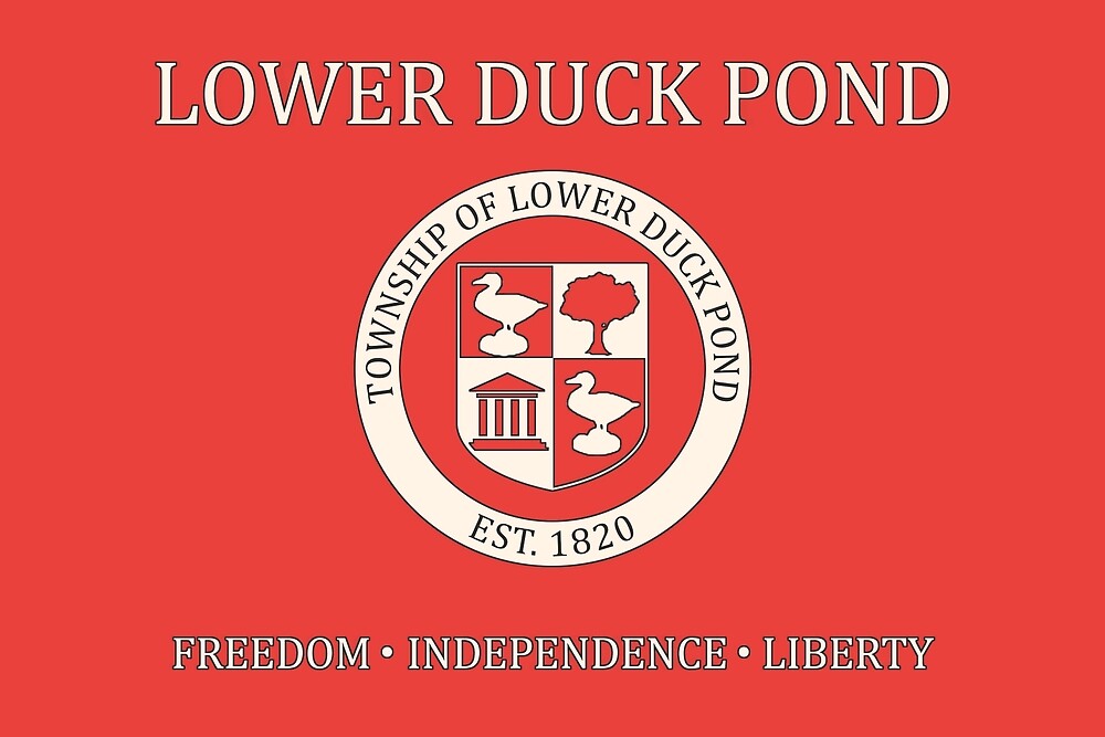 "Lower Duck Pond Flag" by MrBeattyKylen | Redbubble