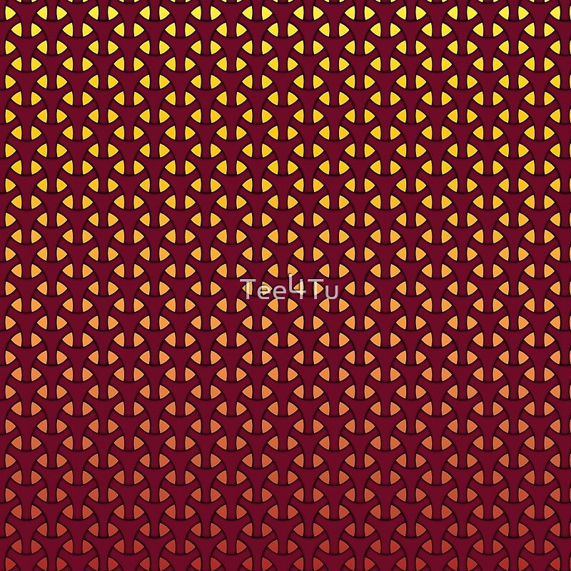 "Red weave pattern against a sunset gradient background" by Tee4Tu ...