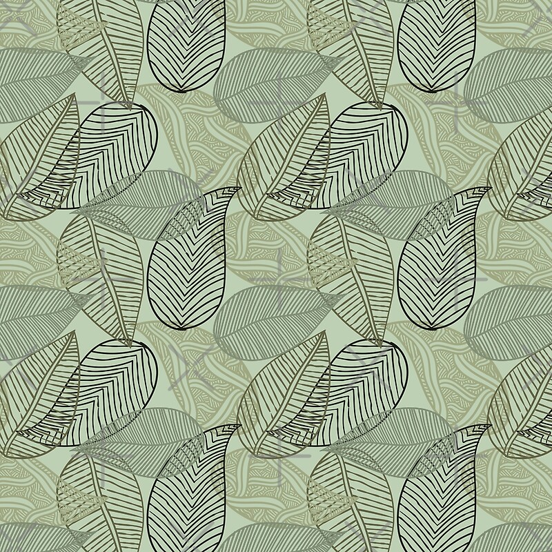 "Spring Leaf Repeating Pattern" by NJMoxon | Redbubble
