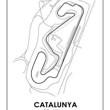 "Catalunya - Spain Track Map" Poster for Sale by Andrea Anastasio ...