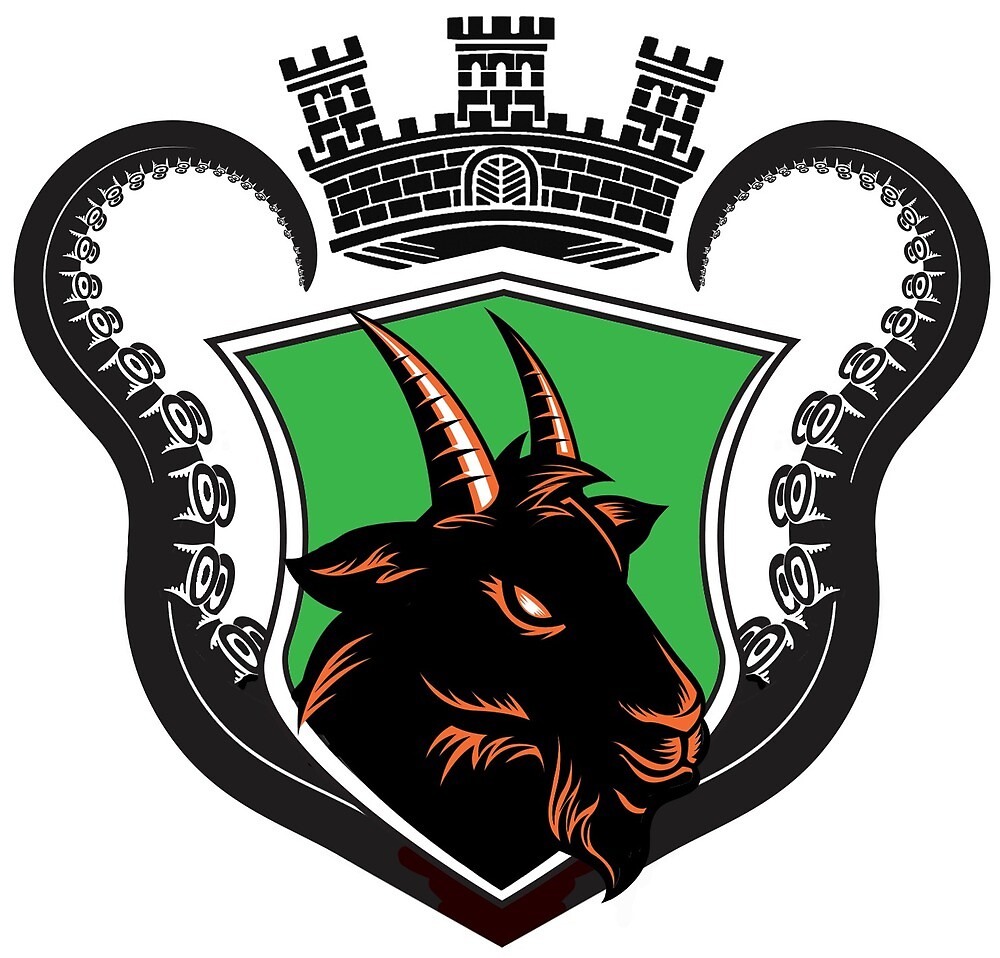 "Black Goat Black Octopus Castle Crest" by leonardostrange | Redbubble