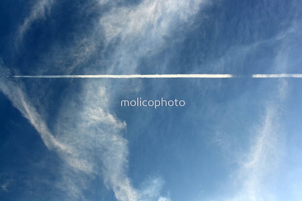 "Jet Stream in a Blue Sky" by molicophoto | Redbubble