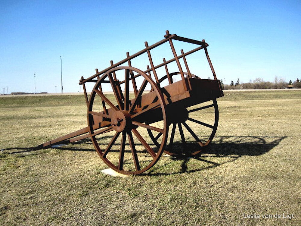 "Red River Cart" by Leslie van de Ligt | Redbubble