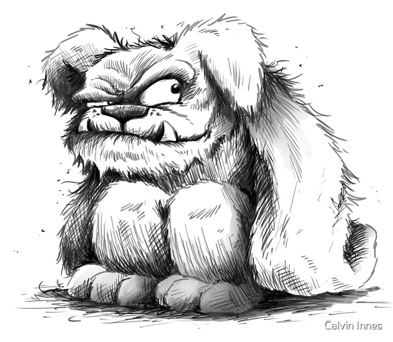 "The Grunkle Chunk - Furry Monster" by Calvin Innes | Redbubble