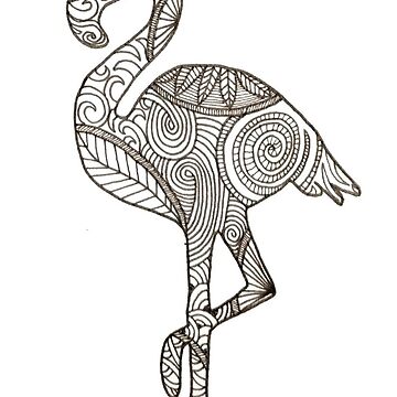"Zentangle Flamingo" Art Board Print for Sale by Zen's Doodles | Redbubble