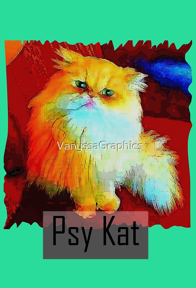 "The PSY Kat / The Psychic Cat (by ACCI)" by VanyssaGraphics | Redbubble