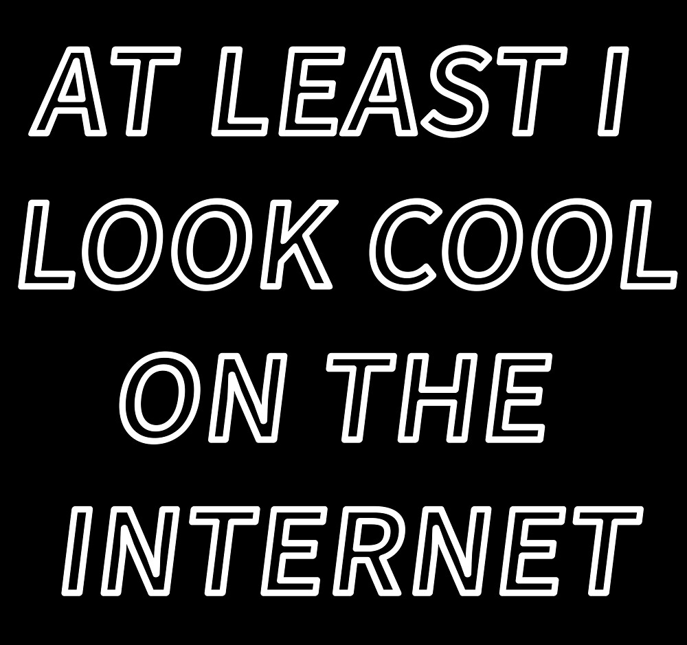 "AT LEAST I LOOK COOL ON THE INTERNET" by DidemOdemis | Redbubble