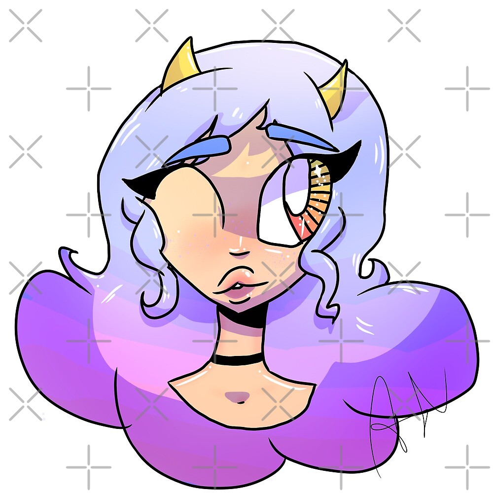 "Cute pastel demon girl" by UnicornDaya | Redbubble