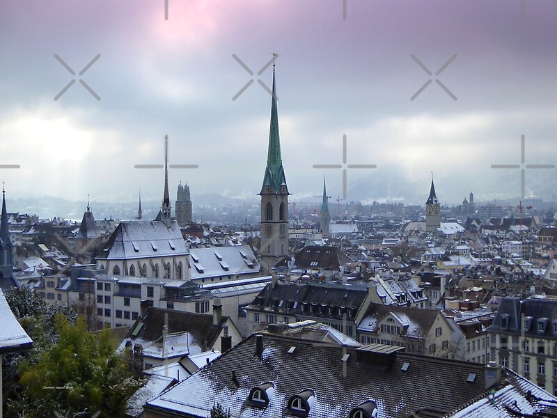 "Zurich on a frosty February Morning" by Vaengi | Redbubble