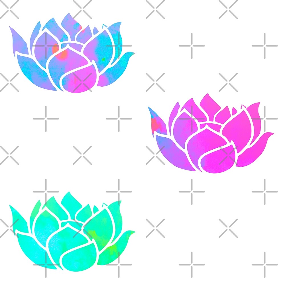 "lotus flower sticker pack" by lolo dottie | Redbubble