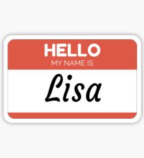 Lisa Name Stickers | Redbubble