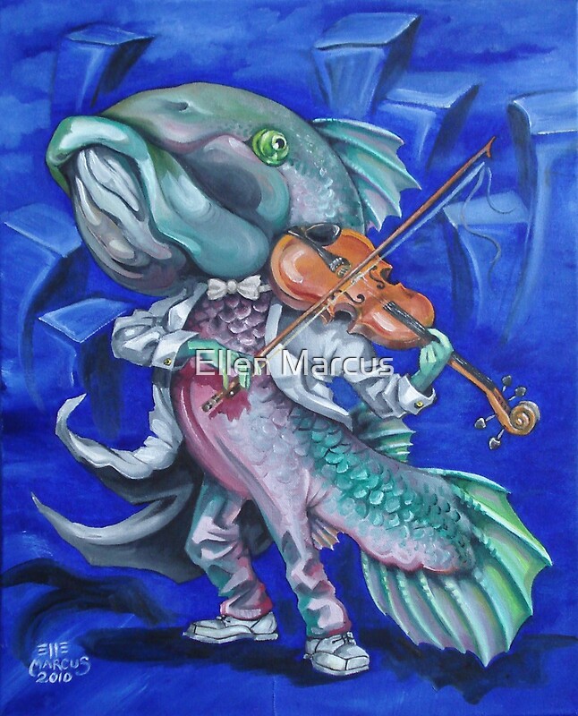"Fiddle Fish" by Ellen Marcus | Redbubble