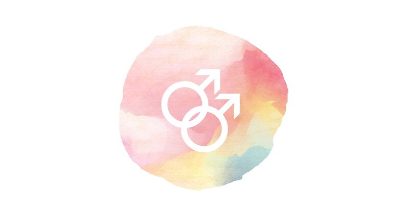 "LGBTQ Interlocked Male Symbol watercolor" by gianndebiase | Redbubble
