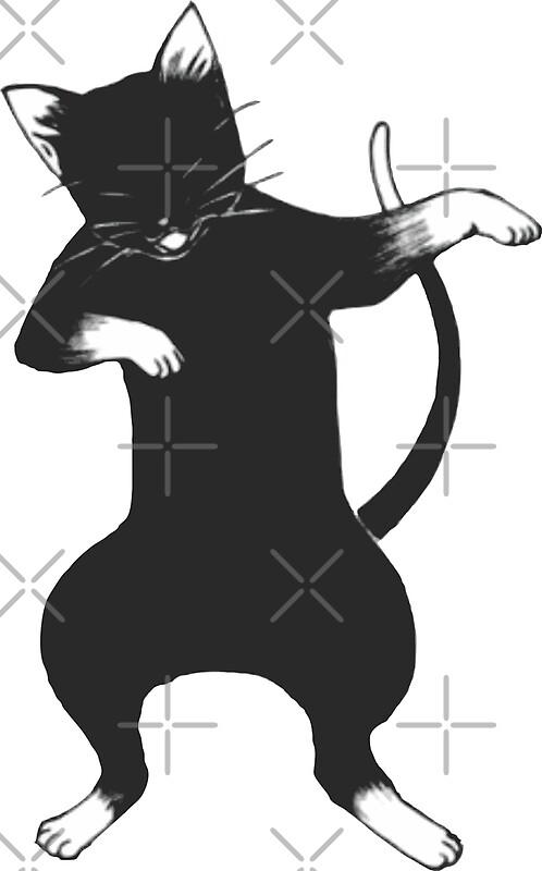 "Fabulous Black Cat Dabbing" by therealsadpanda | Redbubble