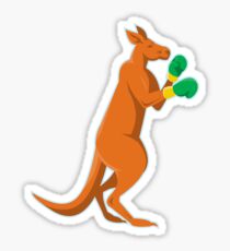 Boxing Kangaroo Stickers | Redbubble